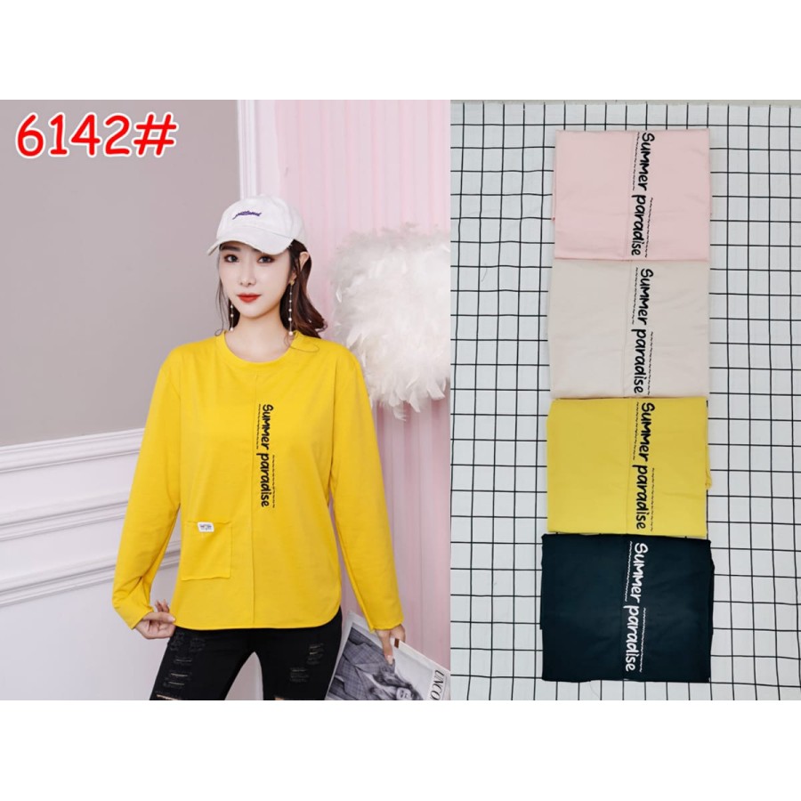 Jual Korean Style Sweater Tulisan SUMMER PARADISE | Shopee Indonesia
