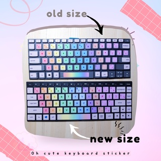Jual Qwerty Keyboard Sticker for Windows Aesthetic Palette Color Vinyl ...