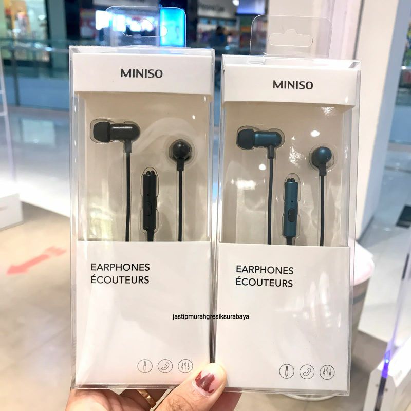 Jual EARPHONES MINISO HEADSET MINISO HEADSET KARET KECIL MINISO ...