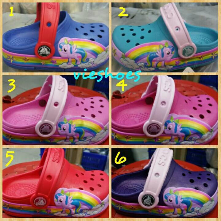 Jual JUAL New!! Crocs Karakter My Little Pony with Led TERBARU | Shopee ...