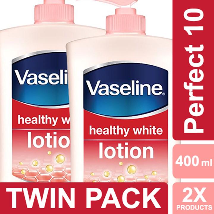 Jual Vaseline Healthy White Perfect 10 Lotion 2 x 400 mL | Shopee Indonesia