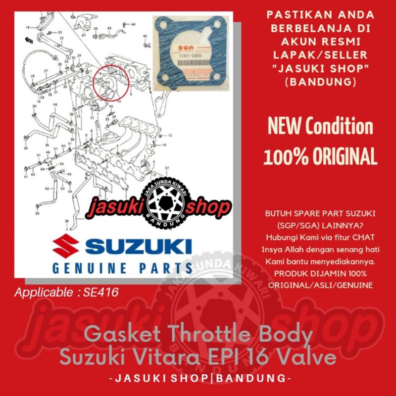 Jual Gasket Packing Paking Throttle Trotel Body Suzuki Vitara EPI 16 ...