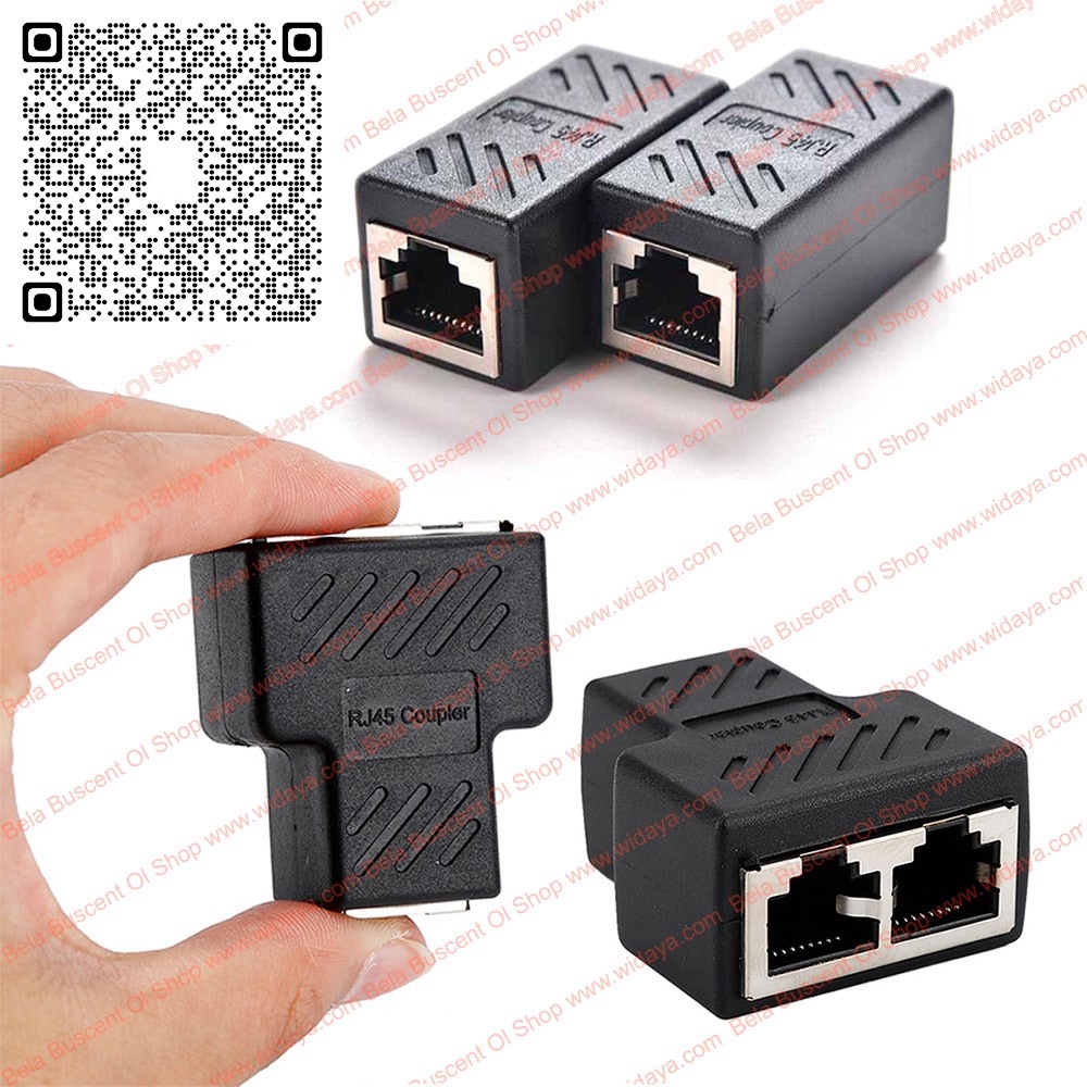 Jual Single RJ-45 to Double LAN COUPLER Jaringan Komputer Female ...