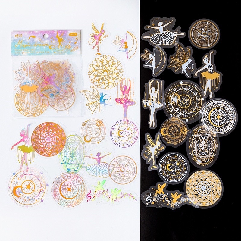 Jual 10 pc sticker bahan PET for scrapbook journal journaling ...