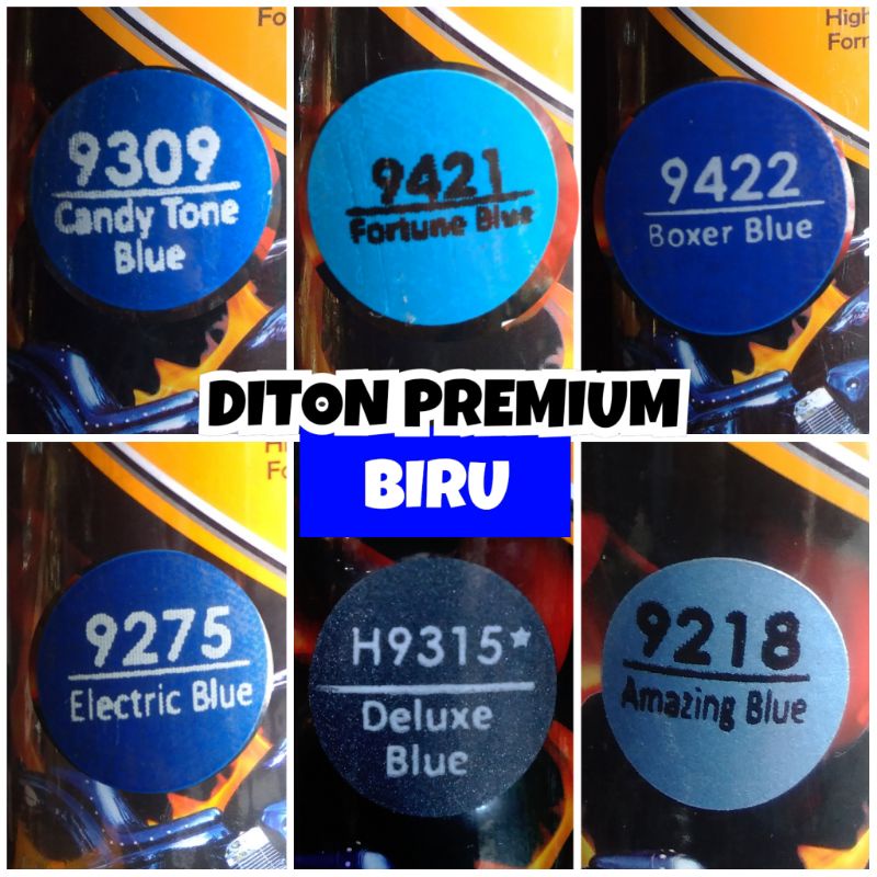 Jual Cat Semprot / Pilok Diton Premium BIRU : 9422 Boxer Blue / 9421 ...