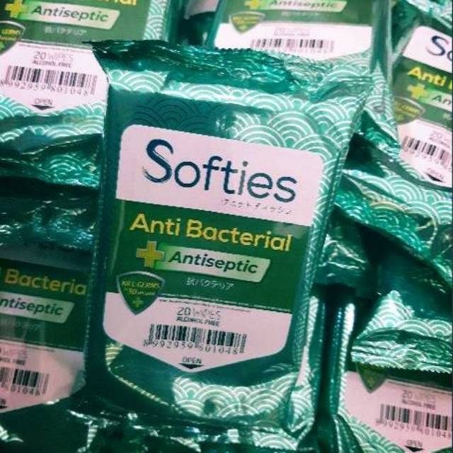 Jual Softies Anti Bacterial Plus Antiseptic - Tisu Basah Antiseptic ...