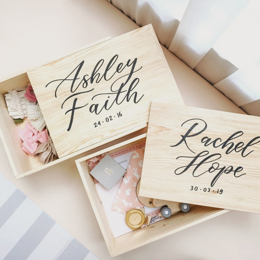 Jual Lettering and Life Keepsake Box - Box Kayu - Box Kenangan Bayi ...