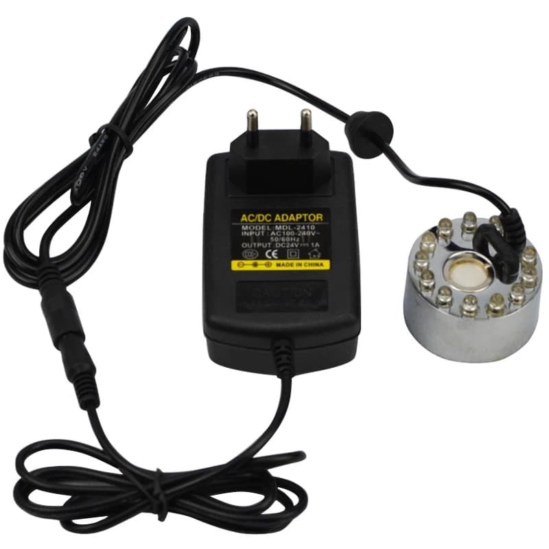 Jual Paket Ultrasonic Mist Maker 12 LED 24V DC 20mm 500ml/h Mesin ...