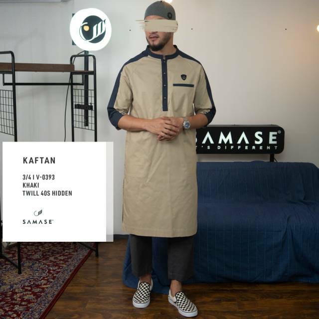 Jual SAMASE KAFTAN LENGAN 3/4 V-039 | KHAKI | Shopee Indonesia