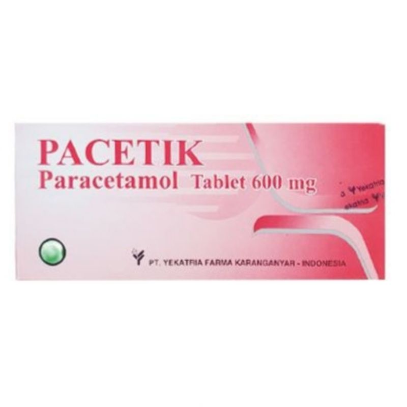 Jual pacetik forte tablet 600 mg tab paracetamol 600mg 100's 100 kaplet ...
