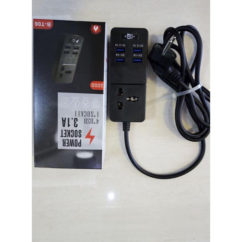 Jual stop kontak port USB charger colokan listrik power socket B-T06 ...
