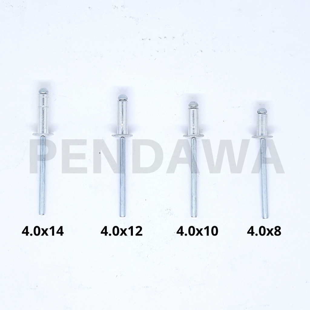 Jual [100pcs] Paku Rivet 4.0 x 14mm Merk Hafas / Blind Rivet 4.0mm ...