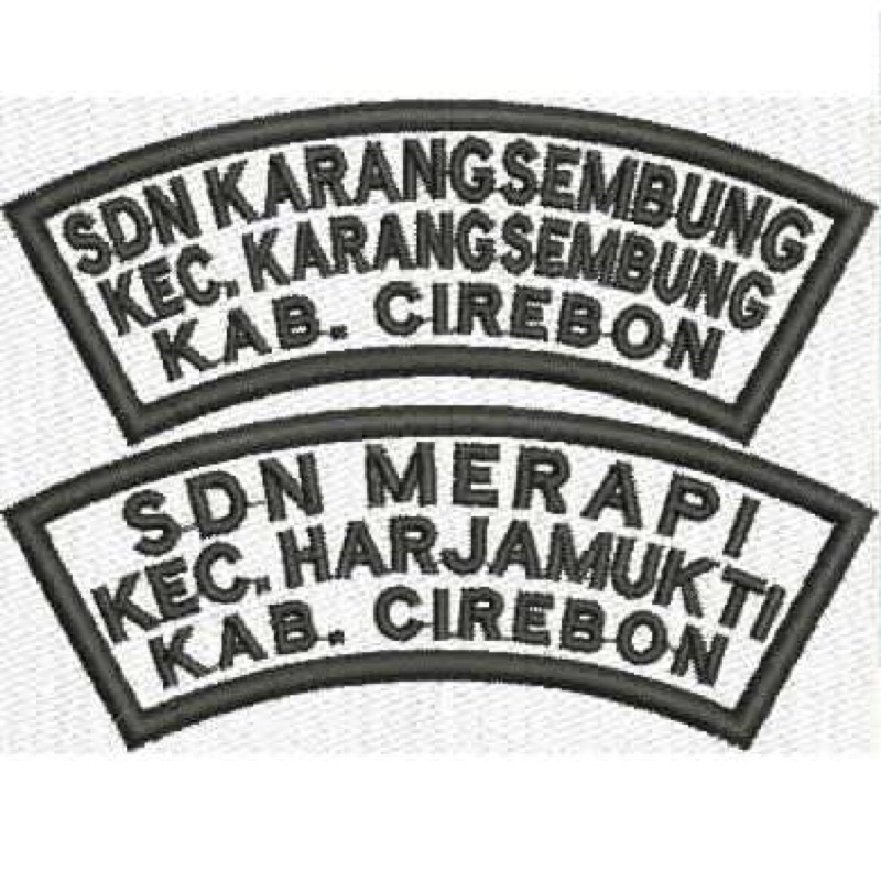 Jual Bet bordir name tag/ nama seragam sekolah, kerja,1 hari JADI!,Bisa ...