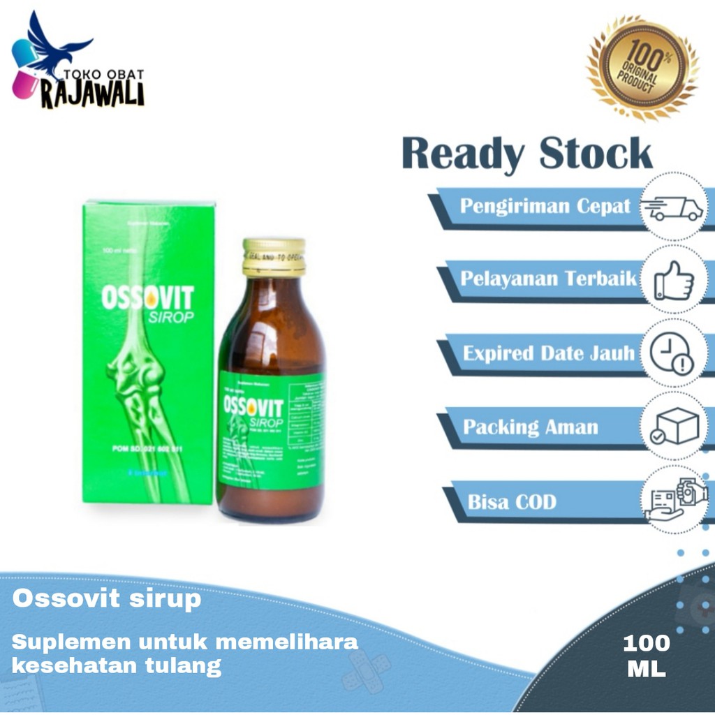 Jual Ossovit sirup 100ml perbotol vitamin kesehatan tulang | Shopee ...