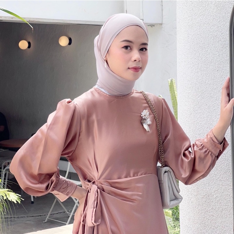 Jual AYANA DRESS -SIMPLE DRESS ELEGANY PREMIUM CASUAL KEKINIAN LENGAN ...
