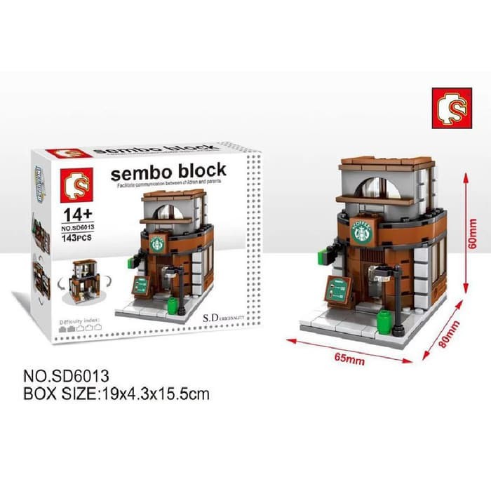 Jual DE MAINAN EDUKASI LEGO CITY BRICK SEMBO SD6013 COFFEE SHOP ...