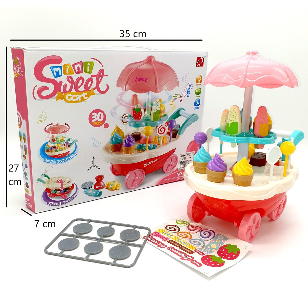 Jual Toko Mainan ALFA Ice Cream Mini Sweet Cart B/O 668-56 | Shopee ...