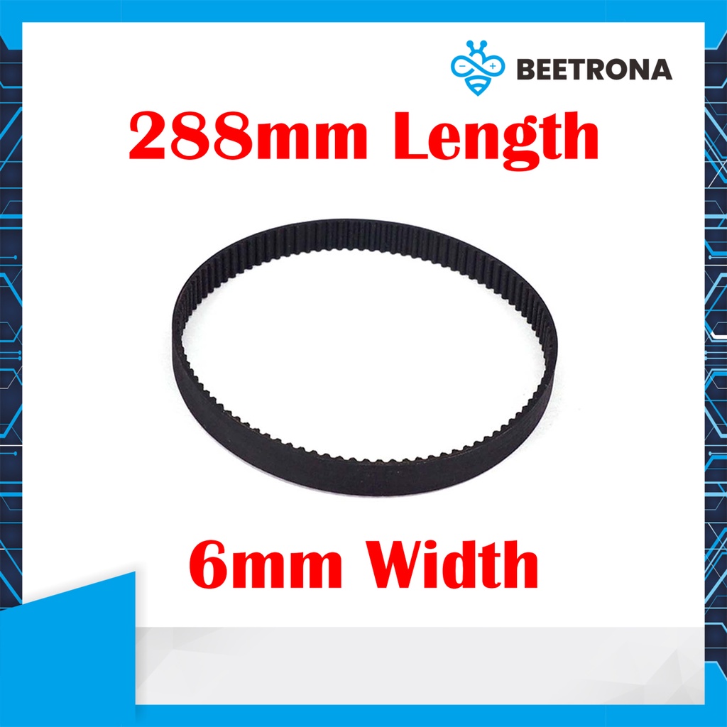Jual GT2 6mm width 288mm Length Close loop Timing Rubber Belt GT-2 GT 2 ...