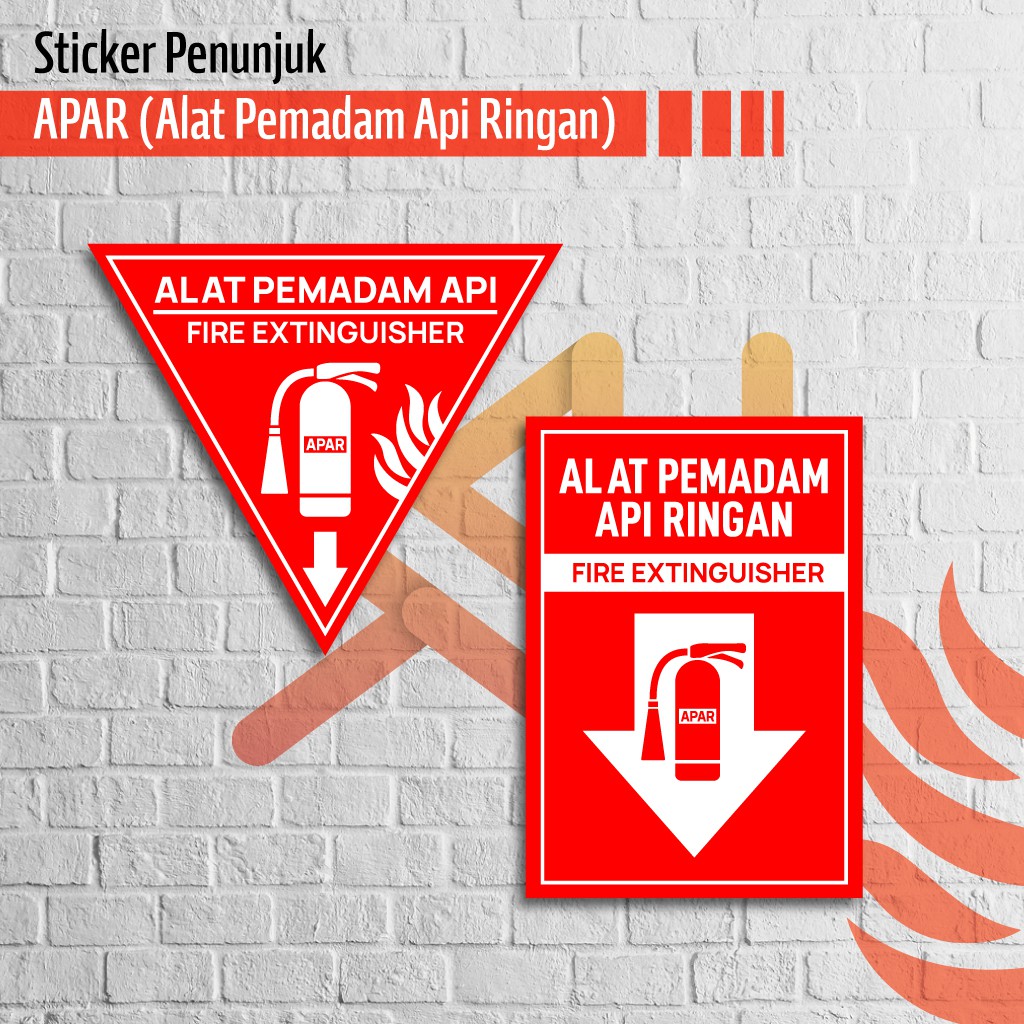 Jual Stiker Sticker Penunjuk APAR I Vinyl Tahan Air | Segitiga Persegi ...