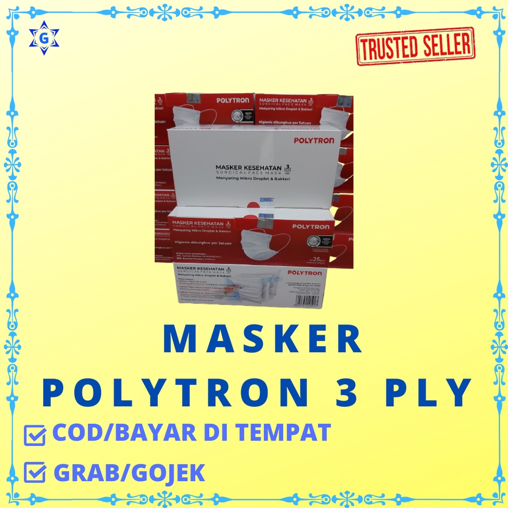 Jual POLYTRON MASKER MEDIS 3 PLY ISI 25 PCS | Shopee Indonesia Jual POLYTRON MASKER MEDIS 3 PLY ISI 25 PCS | Shopee Indonesia