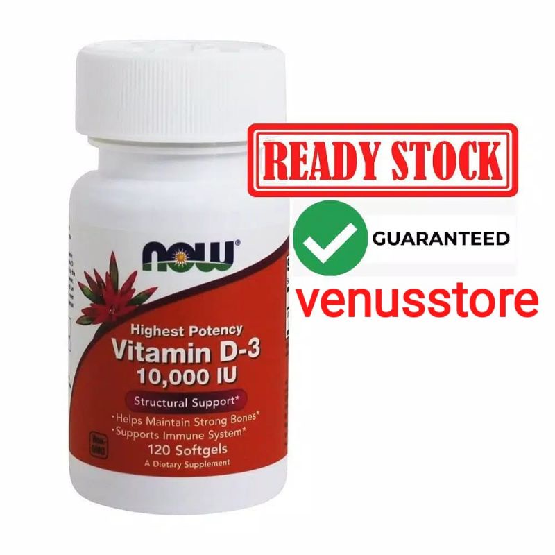 Jual NOW vitamin D3 1000 2000 10000 IU K2 45 mcg asli original termurah ...