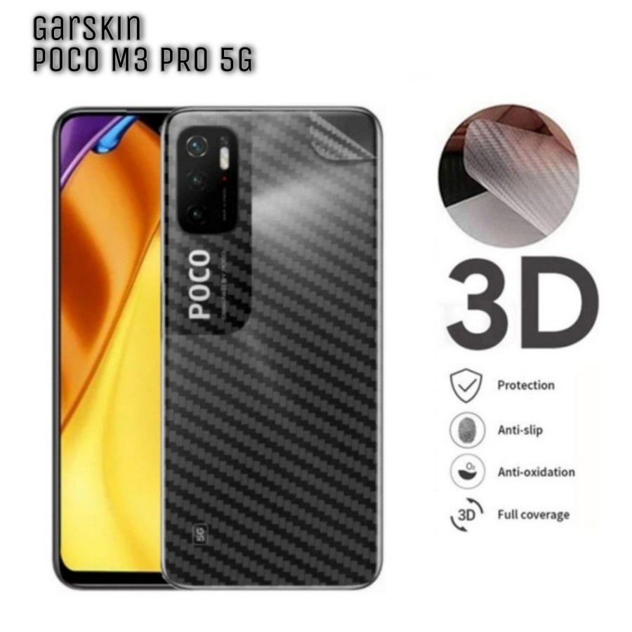 Jual Skin Carbon Xiaomi Poco M3 PRO 5G Back Skin Pelindung Belakang ...