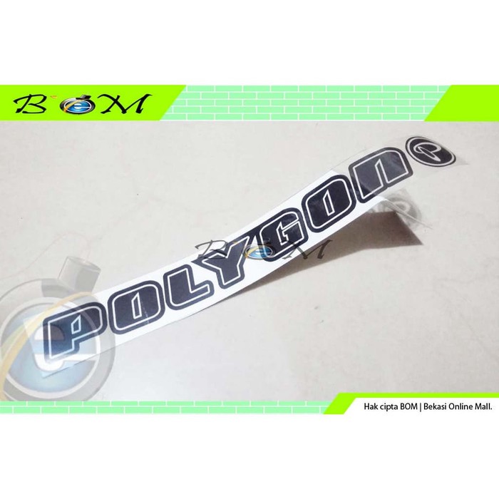 Jual sticker stiker decal transparan speda sepeda logo polygon hitam ...