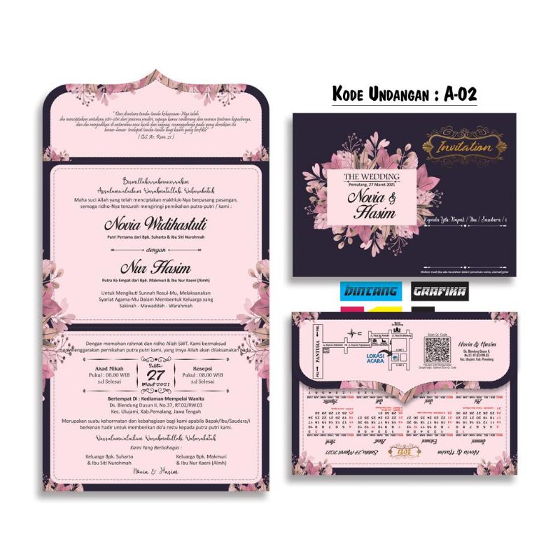 Jual A02/undangan pernikahan/ undangan khitanan/ engagement/undangan ...