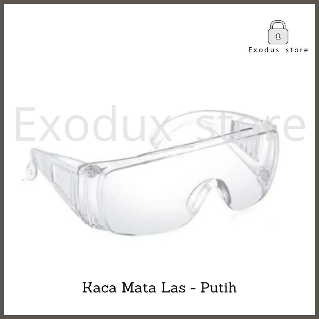 Jual Kaca mata safety las proyek / safety glasses pelindung mata Putih ...