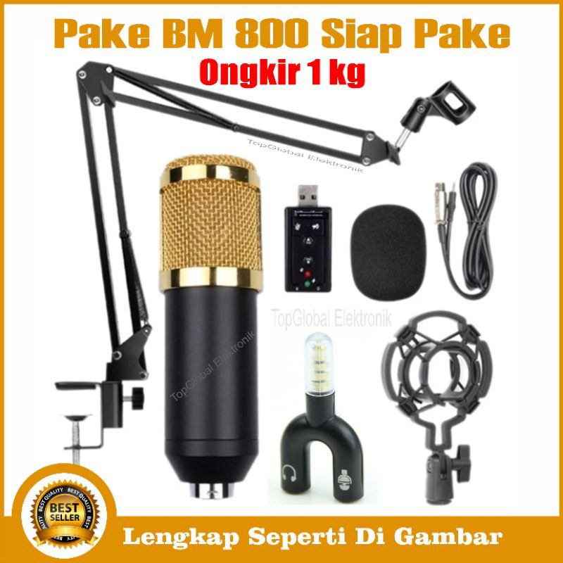 Jual Paket BM 800 Microphone Condensor Siap Pakai USB Soundcard ...