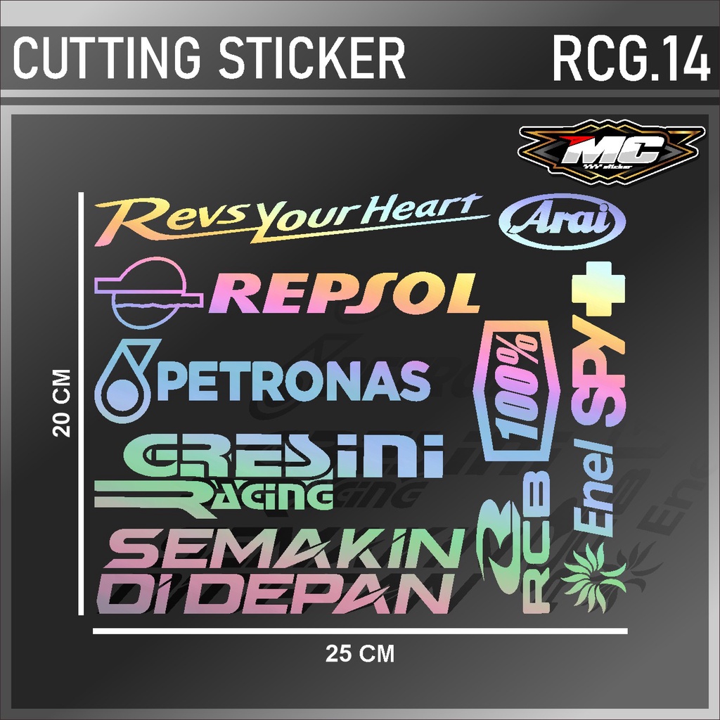 Jual Cutting Sticker Pack Sponsor Racing Isi 10 PCS-Aksesoris Motor ...