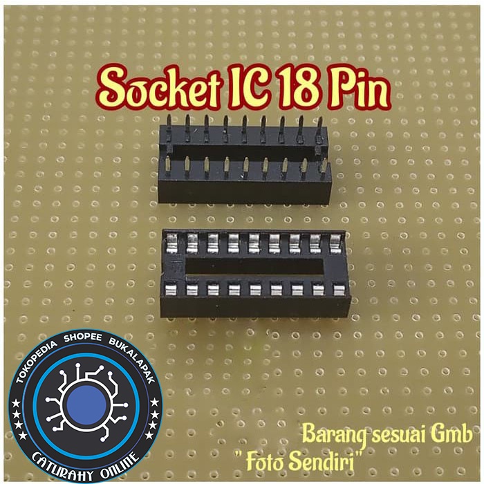 Jual socket IC 18 pin soket 2 x 9 kaki konektor | Shopee Indonesia