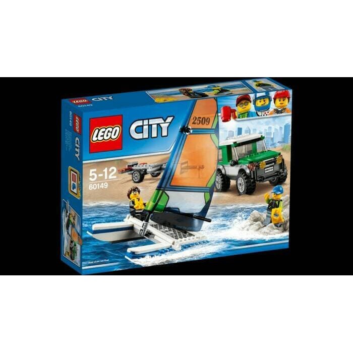 Jual LEGO City # 60149 4x4 with Catamaran Trailer Water Boat Driver ...