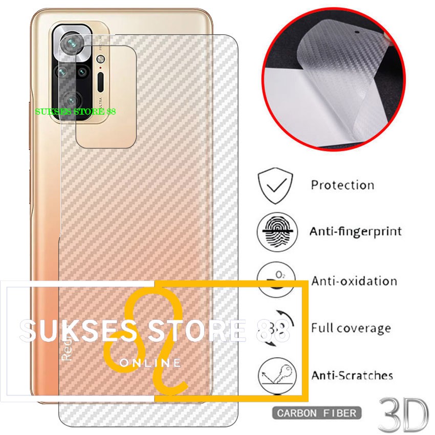 Jual Skin Carbon XIAOMI REDMI NOTE 10 PRO Garskin Carbon 3D Back ...