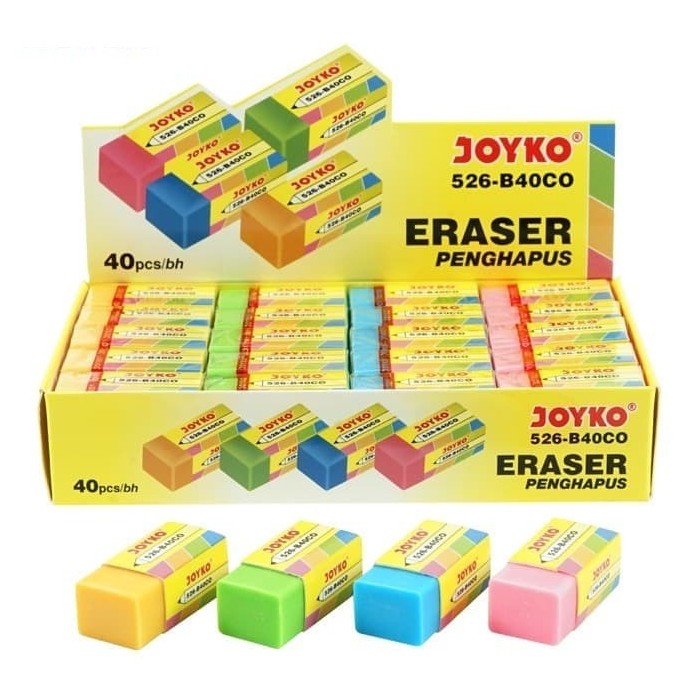 Jual Penghapus Joyko 526-B40CO / Eraser / 1 BOX 40 PCS | Shopee Indonesia