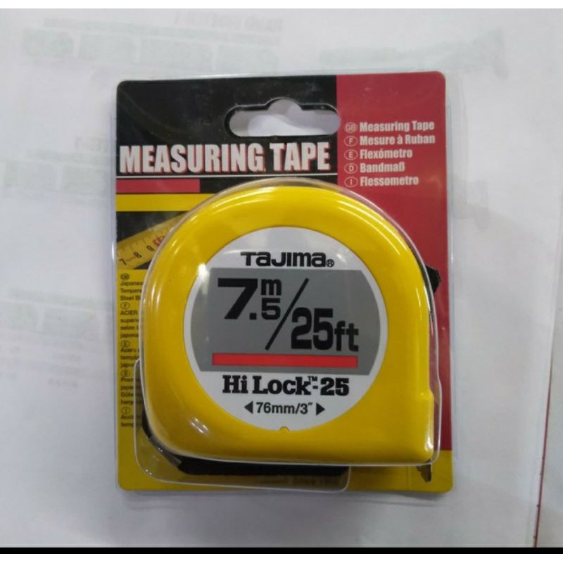 Jual meteran 7,5m hilock tajima - Kuning | Shopee Indonesia