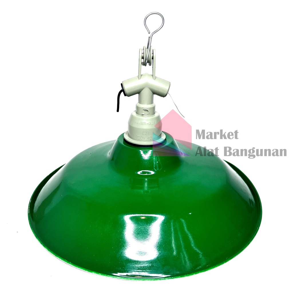 Jual Kap Lampu 1 Set Jalan WD Hijau + Fitting Gantung E27 / Lampu Tiang | Shopee Indonesia
