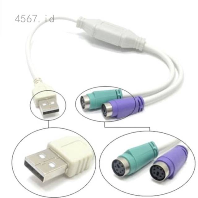 Jual USB TO PS2 KABEL / Converter kabel USB to PS2 / cable usb to ps2 ...
