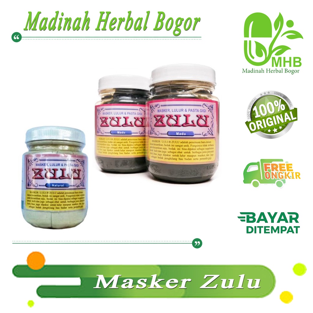 Jual Masker Zulu Madu | Masker Zulu Natural Naturaid Original ( Masker ...