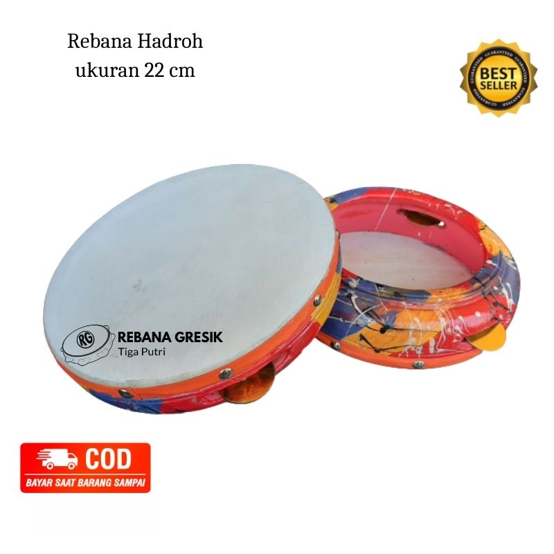 Jual Rebana kayu mangga mainan ukuran 22cm rebana mainan kotek kencreng ...