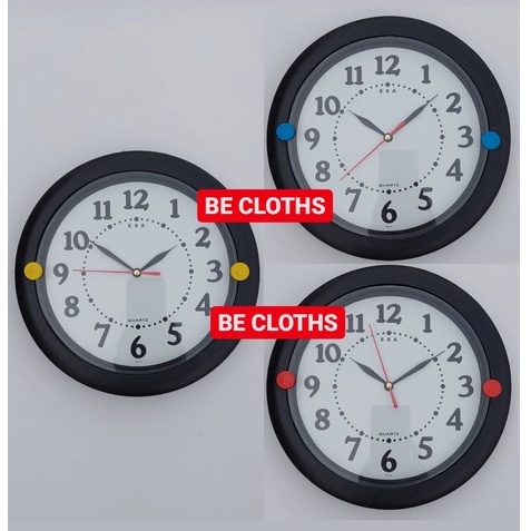 Jual Jam dinding Polos ESA Quartz Wall clock 25 cm hiasan rumah 25cm ...