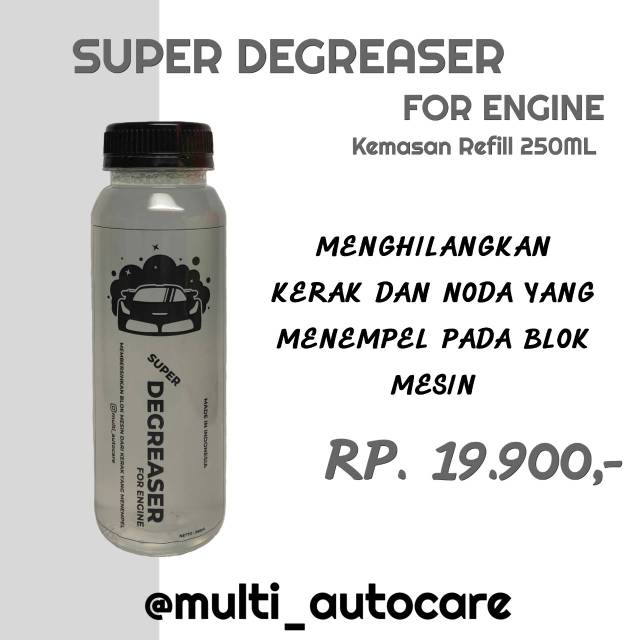 Jual Super Degreaser For Engine Multi Auto Care Kemasan Refill 250 ml ...