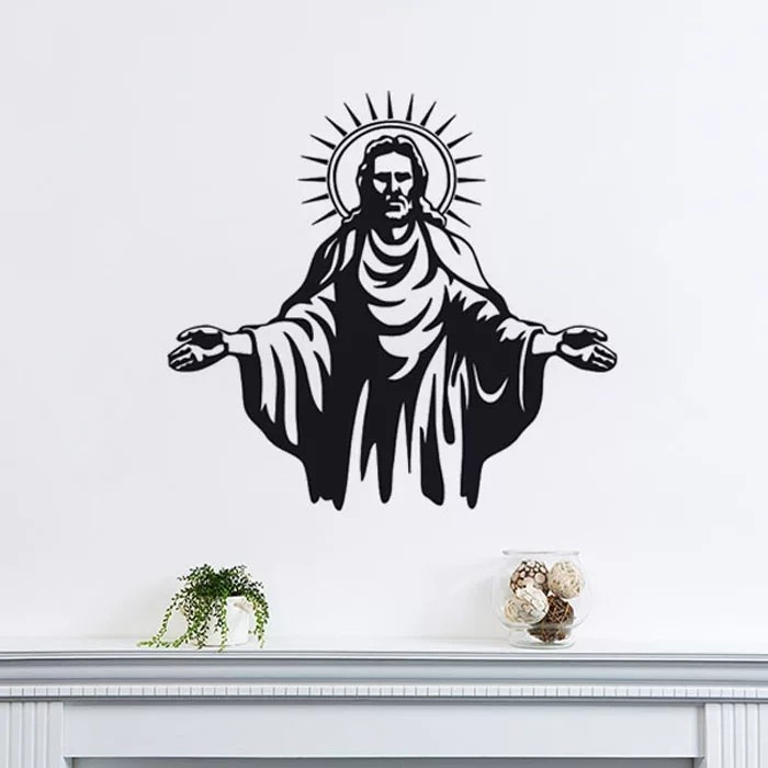 Jual Wall Sticker Stiker Dinding Kaca Tuhan Yesus Kristus Gambar Rohani ...