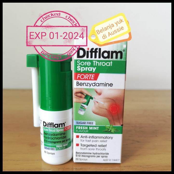 Jual Difflam Sore Throat Spray Forte 88 Sprays - Original Product ...