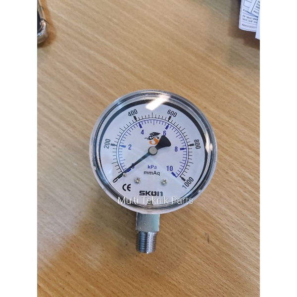 Jual Low Pressure Gauge Raket 2 1/2" inch 10 Kpa / 1000 mmaq Skon | Shopee Indonesia