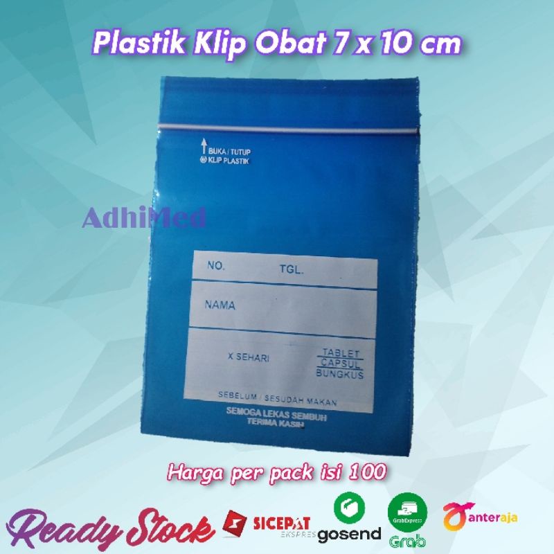 Jual Plastik Obat sablon 7x10cm isi 100 plastik klip obat | Shopee ...