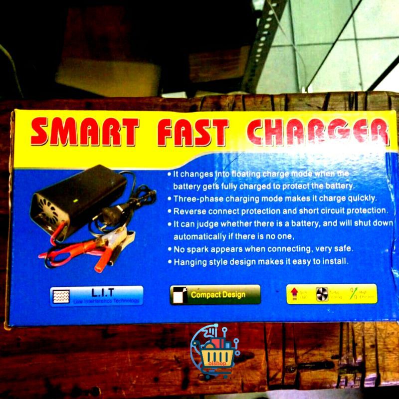 Jual Smart fast charger aki/accu 12v-10A HS-1210 | Shopee Indonesia