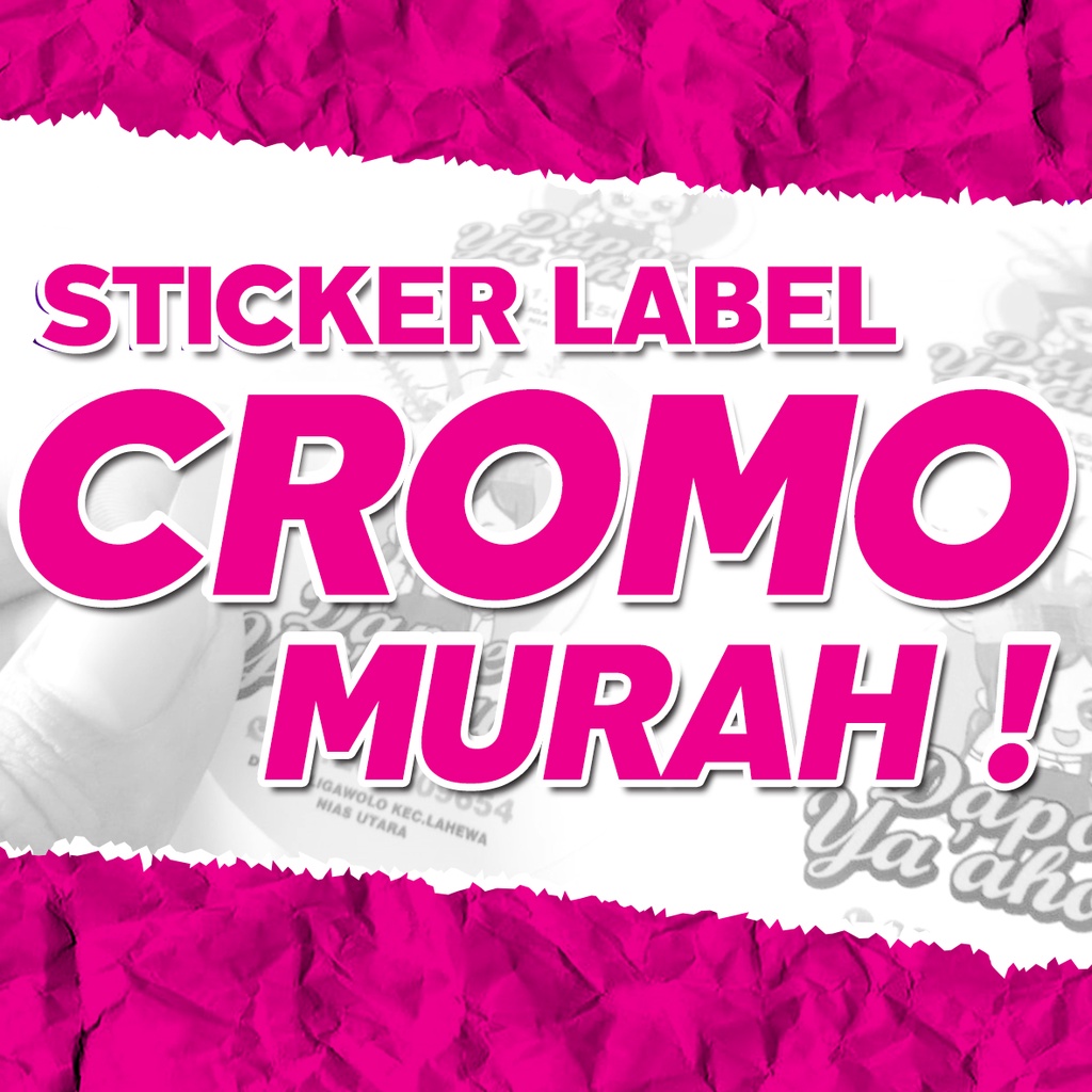 Jual CETAK LABEL STICKER CROMO , CRAF, HVS siap 1hari | Shopee Indonesia