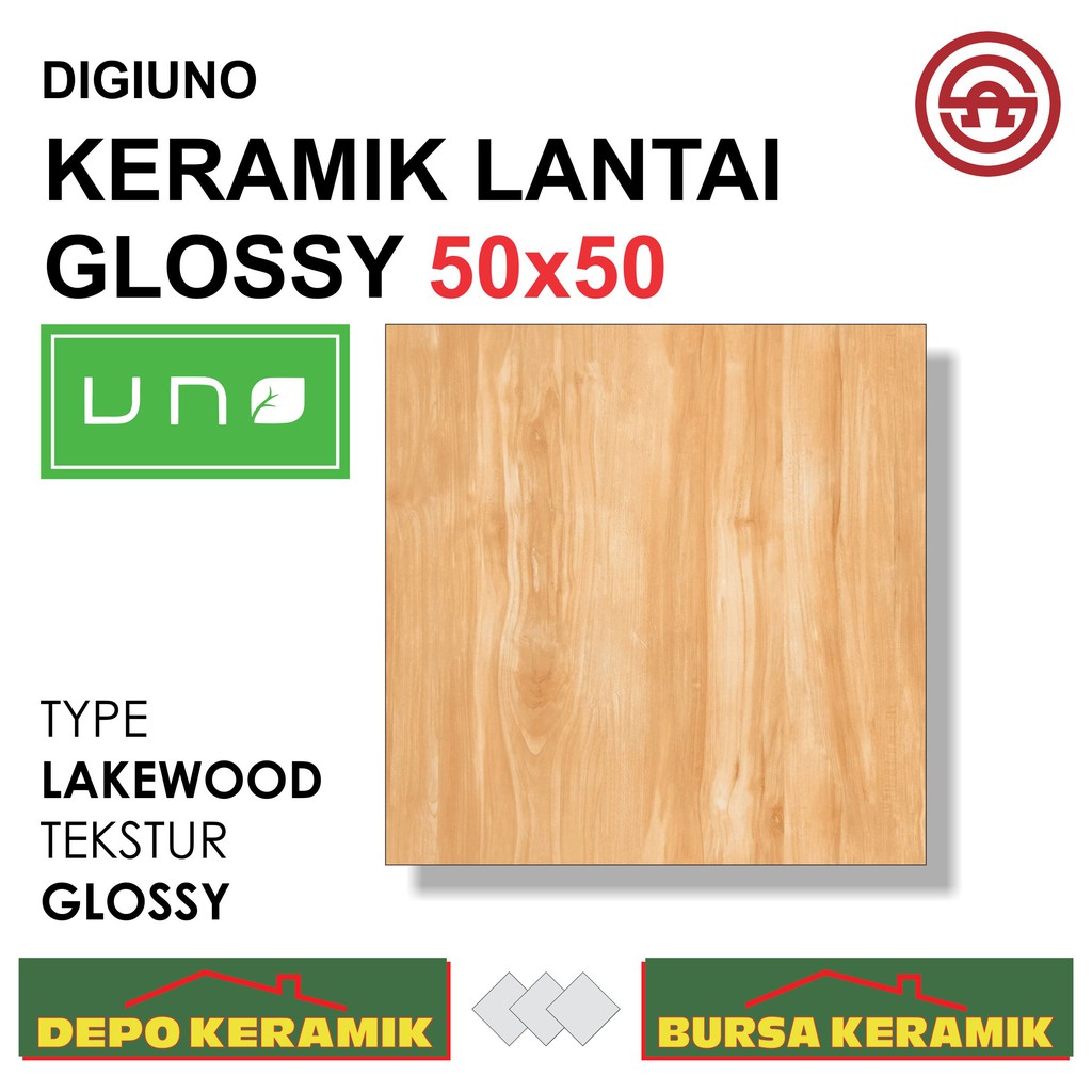 Jual Keramik Lantai Motif Kayu 50x50 LAKEWOOD - DIGIUNO | Shopee Indonesia
