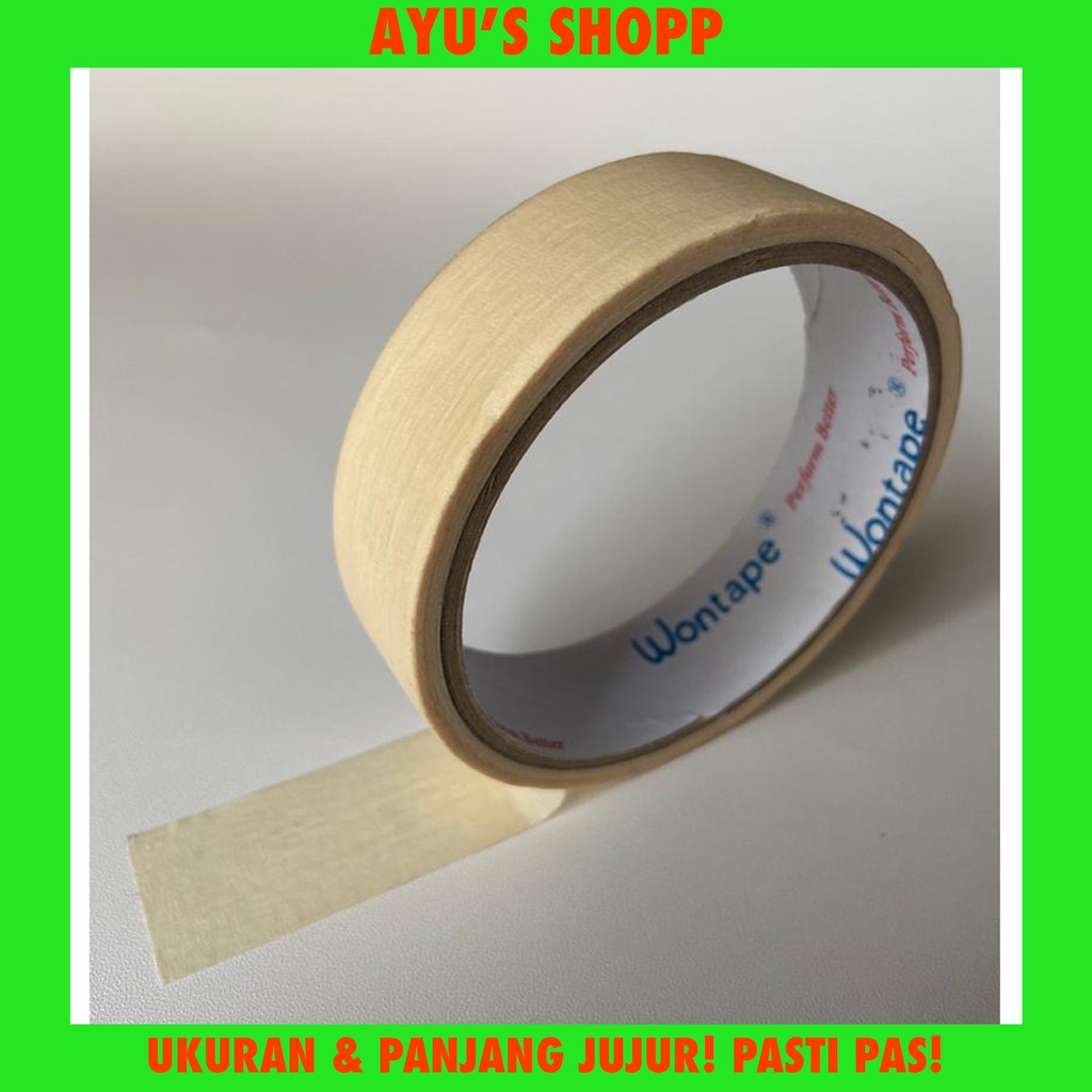 Jual 1 DUS Masking Tape isi 144 Lakban Kertas / Kertas Tape WONTAPE 24 ...